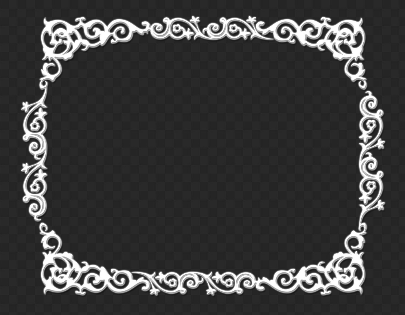 Horizontal white png frames 55 png