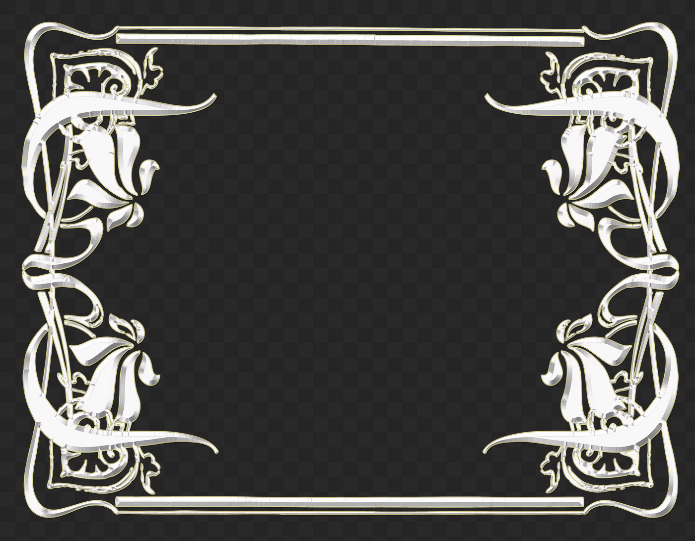 Horizontal white png frames 55 png