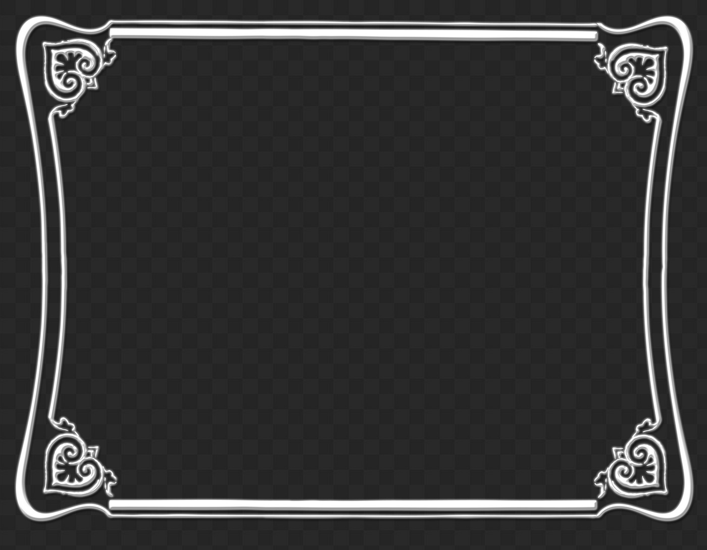 Horizontal white png frames 55 png