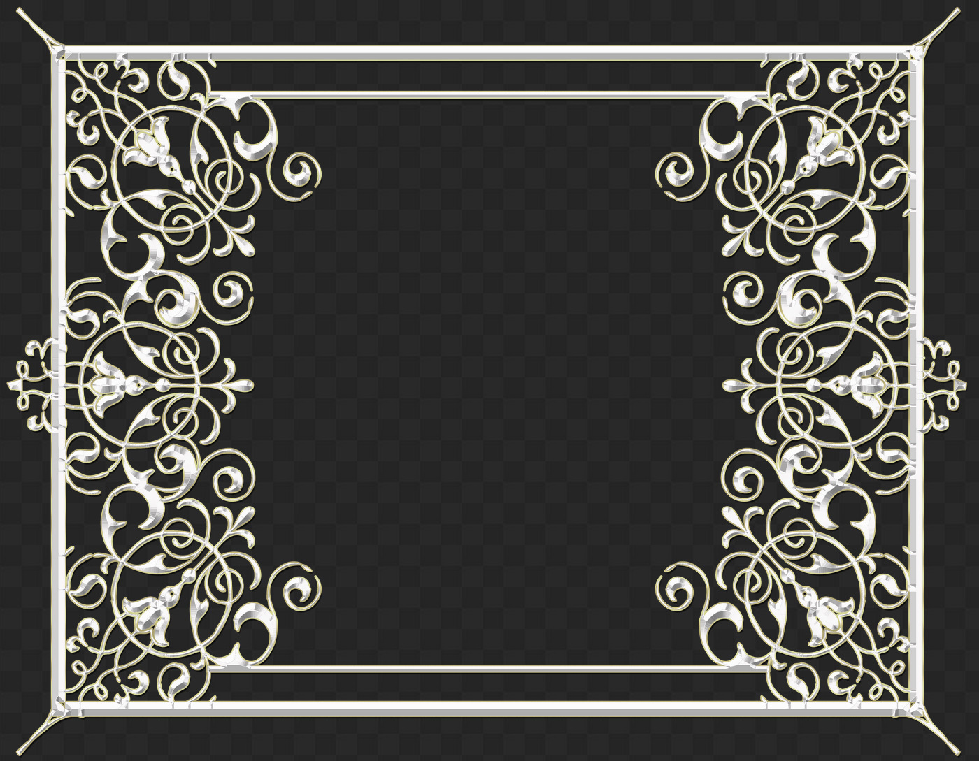 Horizontal white png frames 55 png