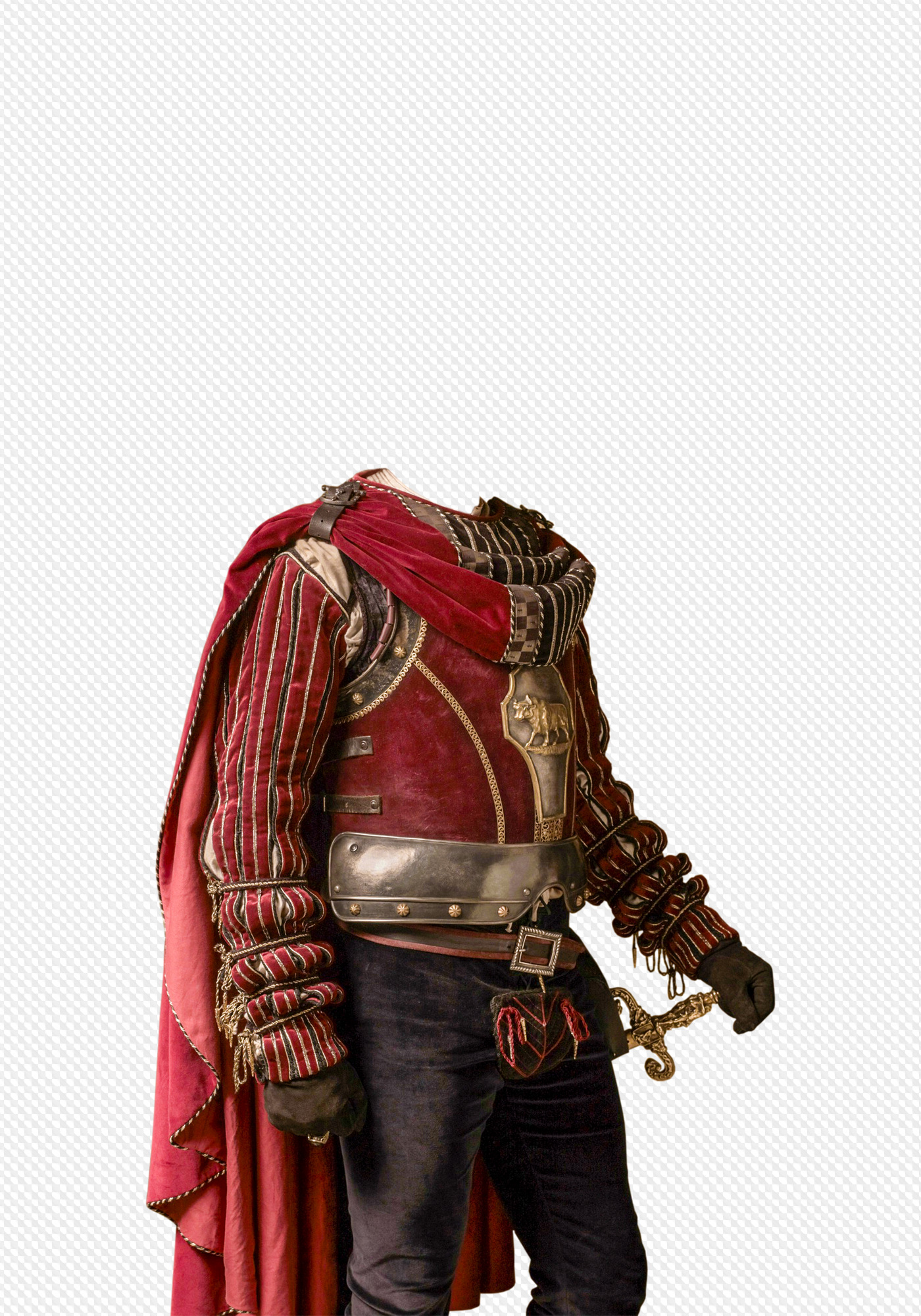 Knight nobleman costume psd, png, download