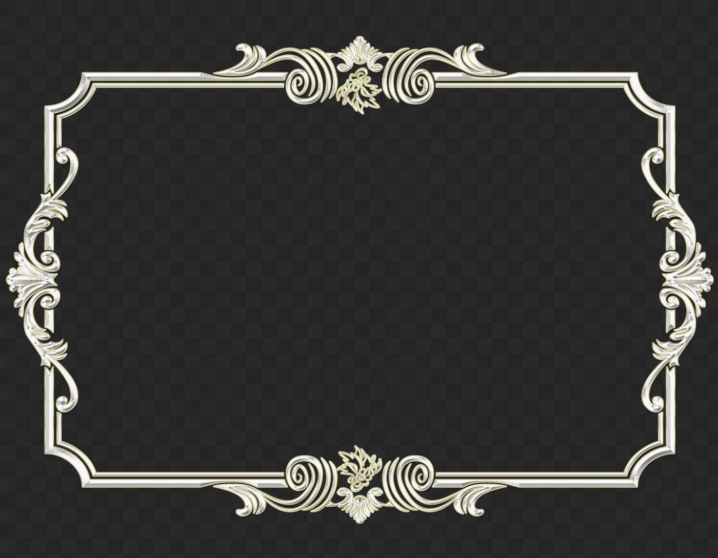 Horizontal white png frames 55 png