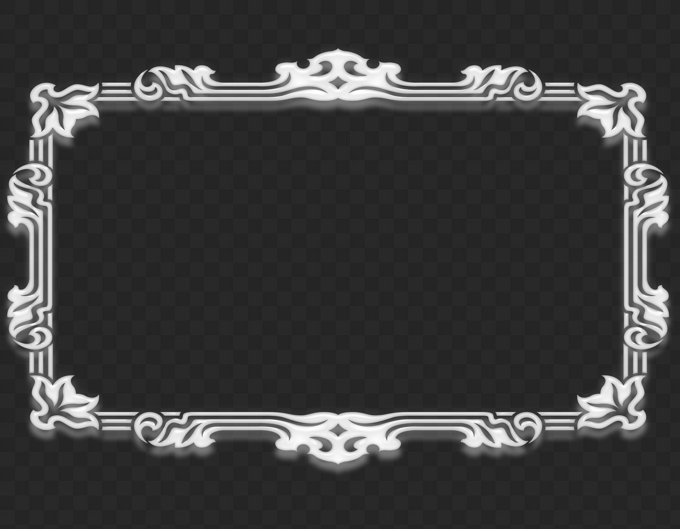 Horizontal white png frames 55 png