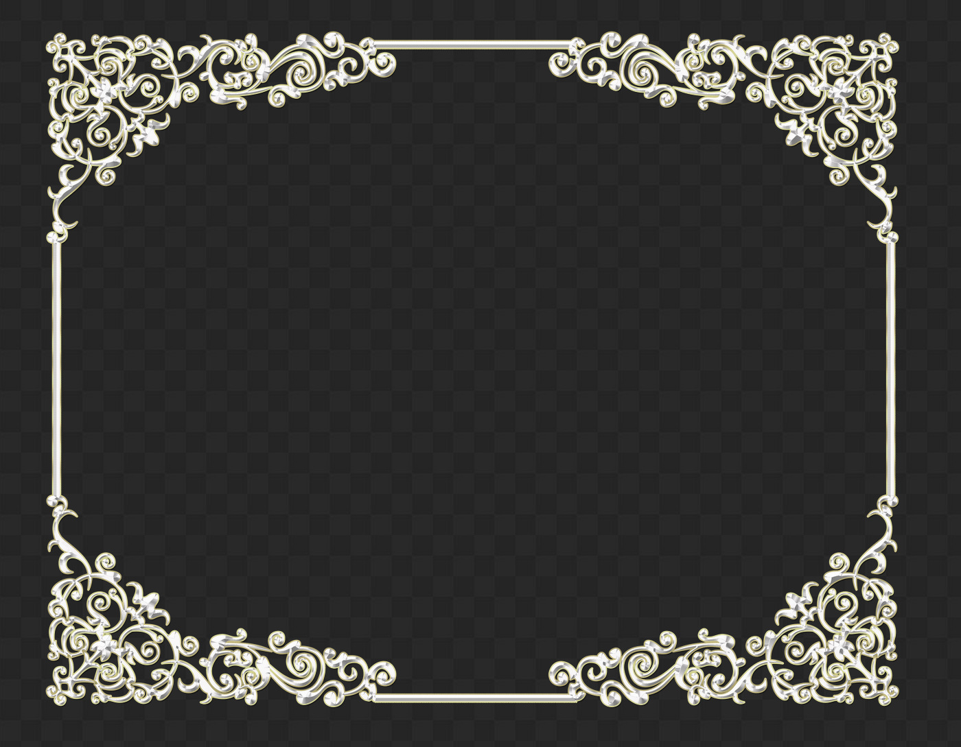 Horizontal white png frames 55 png