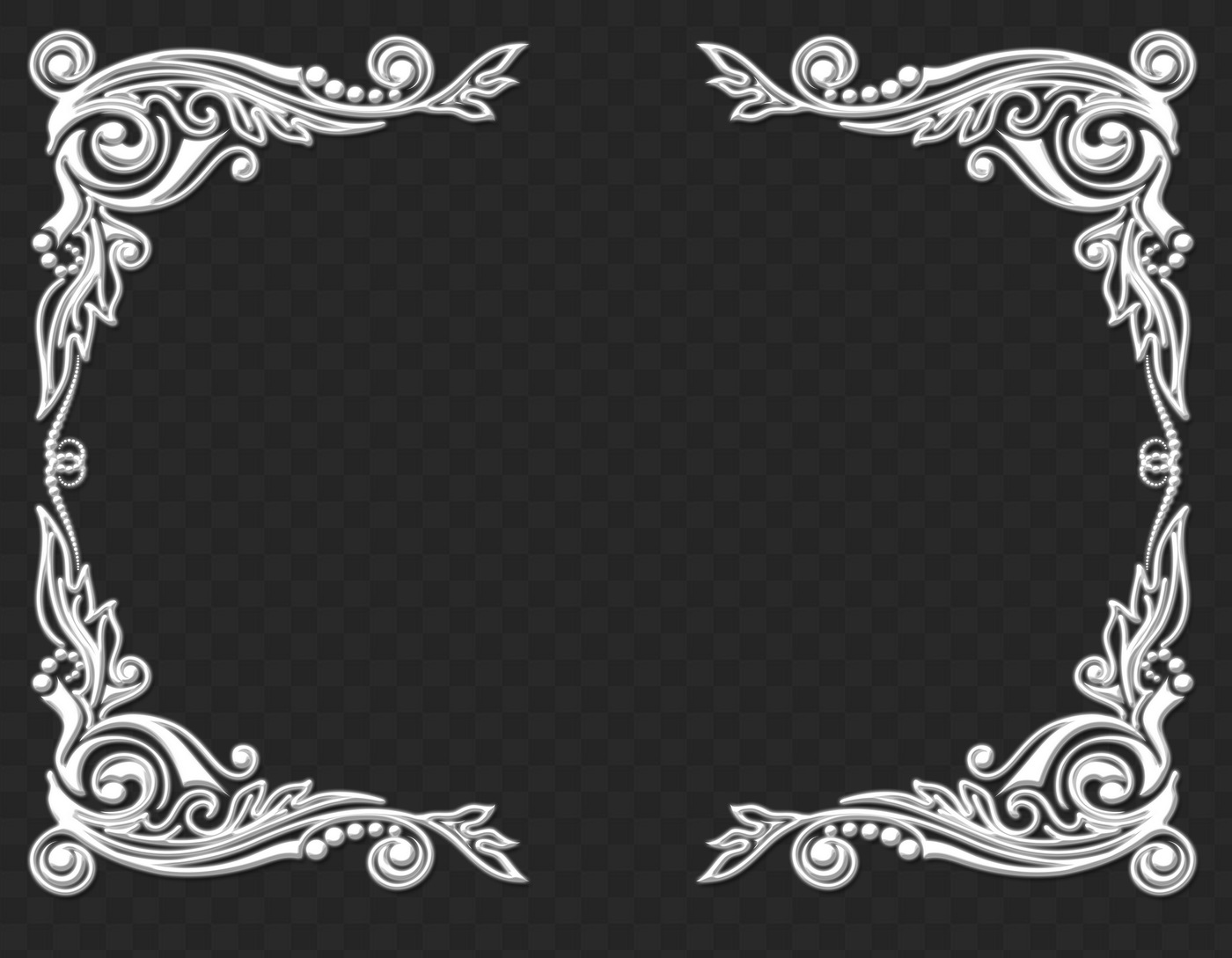 Horizontal white png frames 55 png