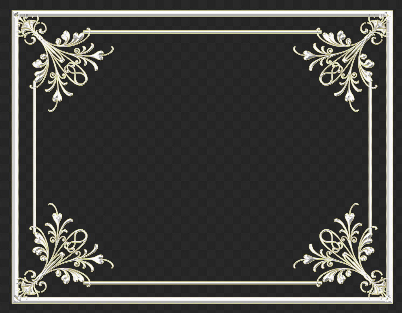 Horizontal white png frames 55 png