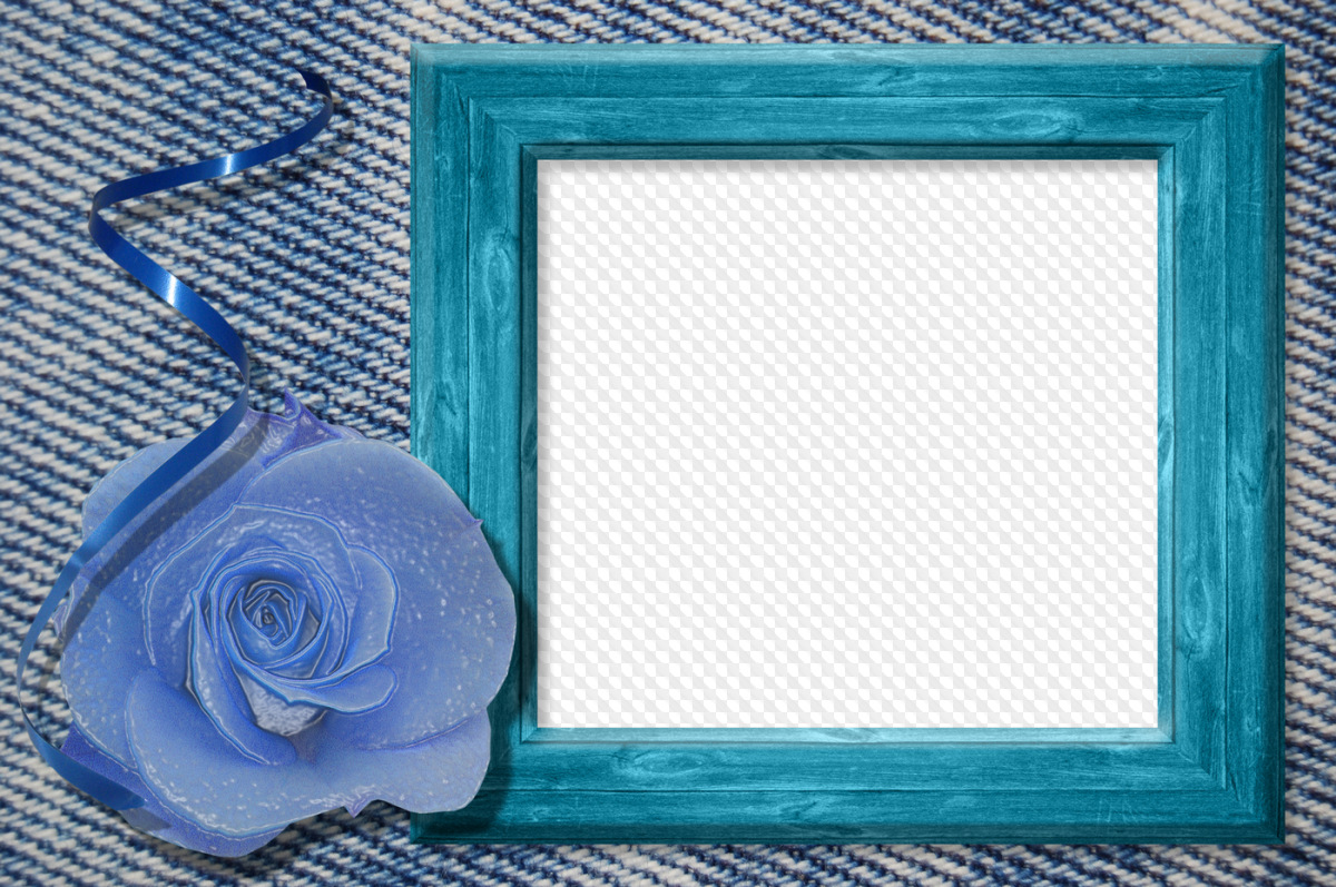 PSD Frame for photo - Denim