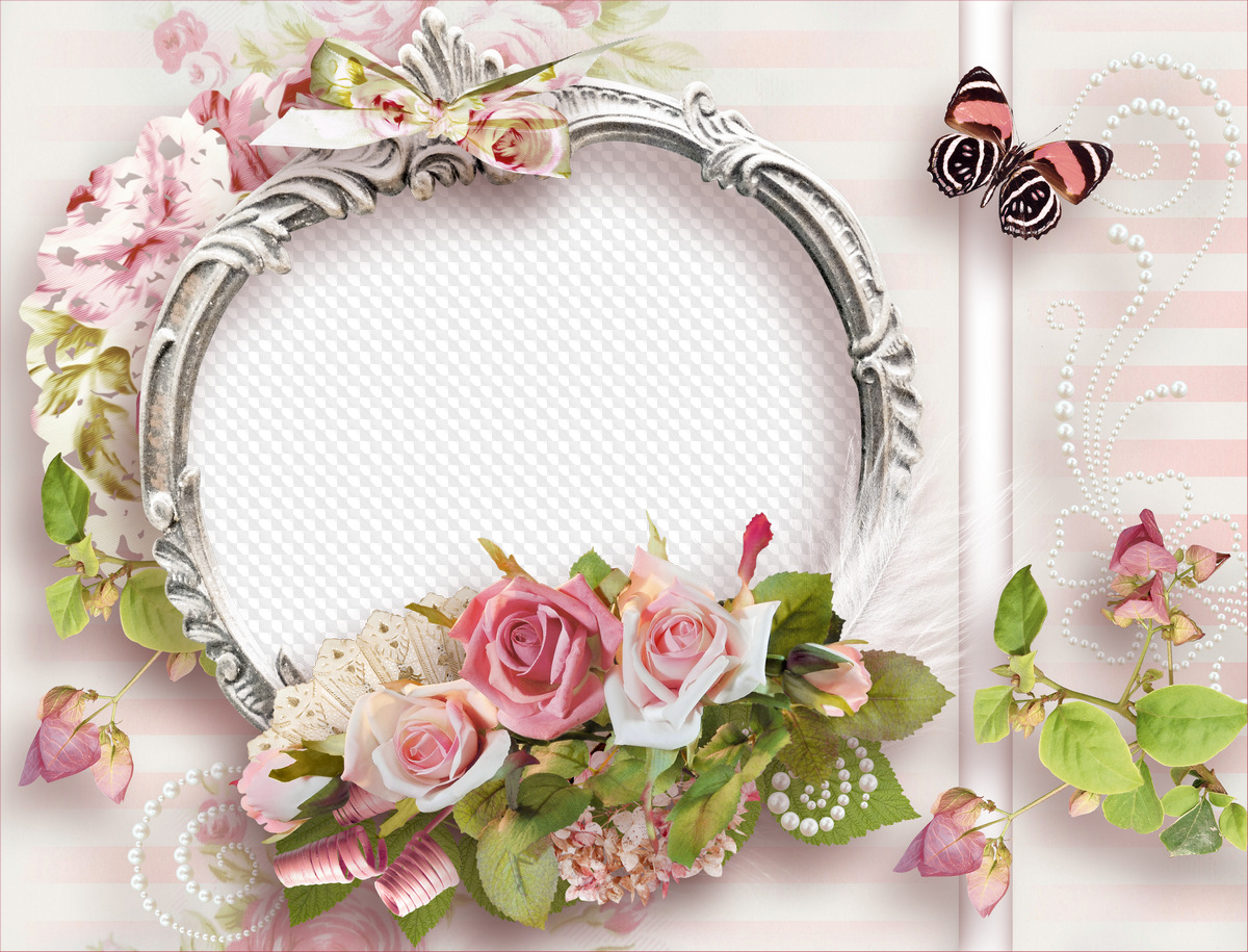 Vintage Frame for Photoshop - Luxury roses