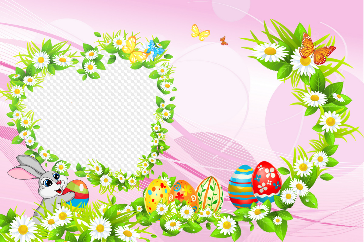 Updated: +3psd, 2png, 2jpg. Easter frame postcard png, psd