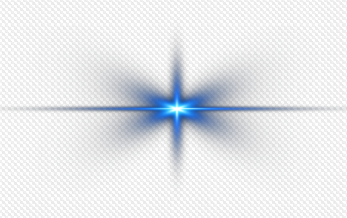 Stars PNG blue special effects, PSD, transparent background