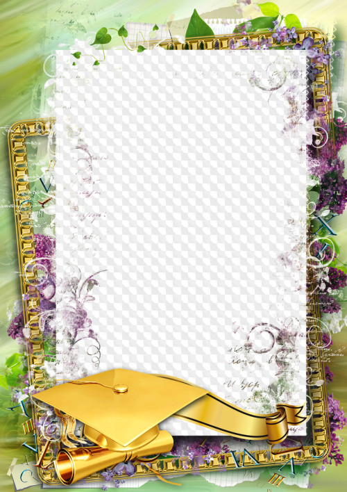 School graduation, photo frames 4 PNG, template PSD
