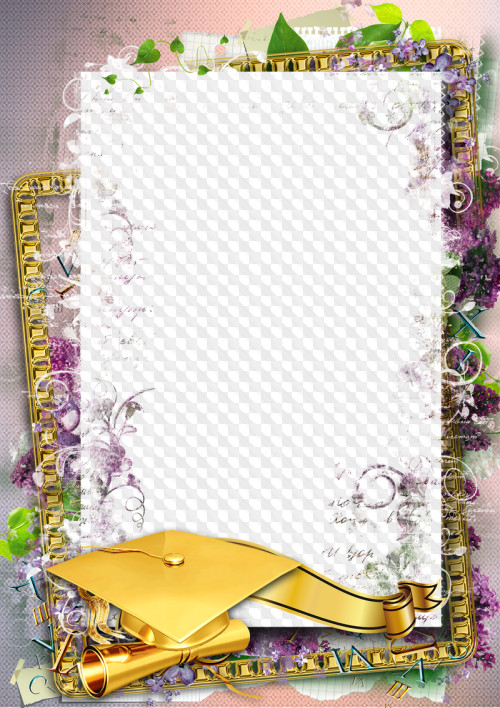 School graduation, photo frames 4 PNG, template PSD