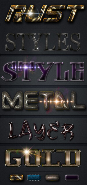 Pearl and gold free download styles for photoshop ASL, PSD