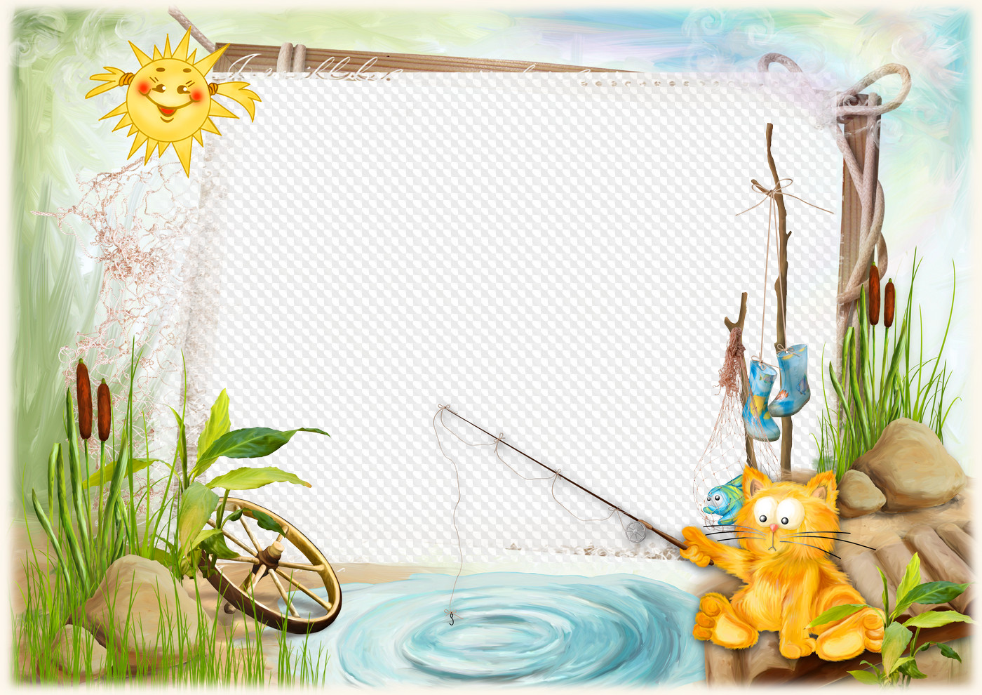 Baby photo frame psd template