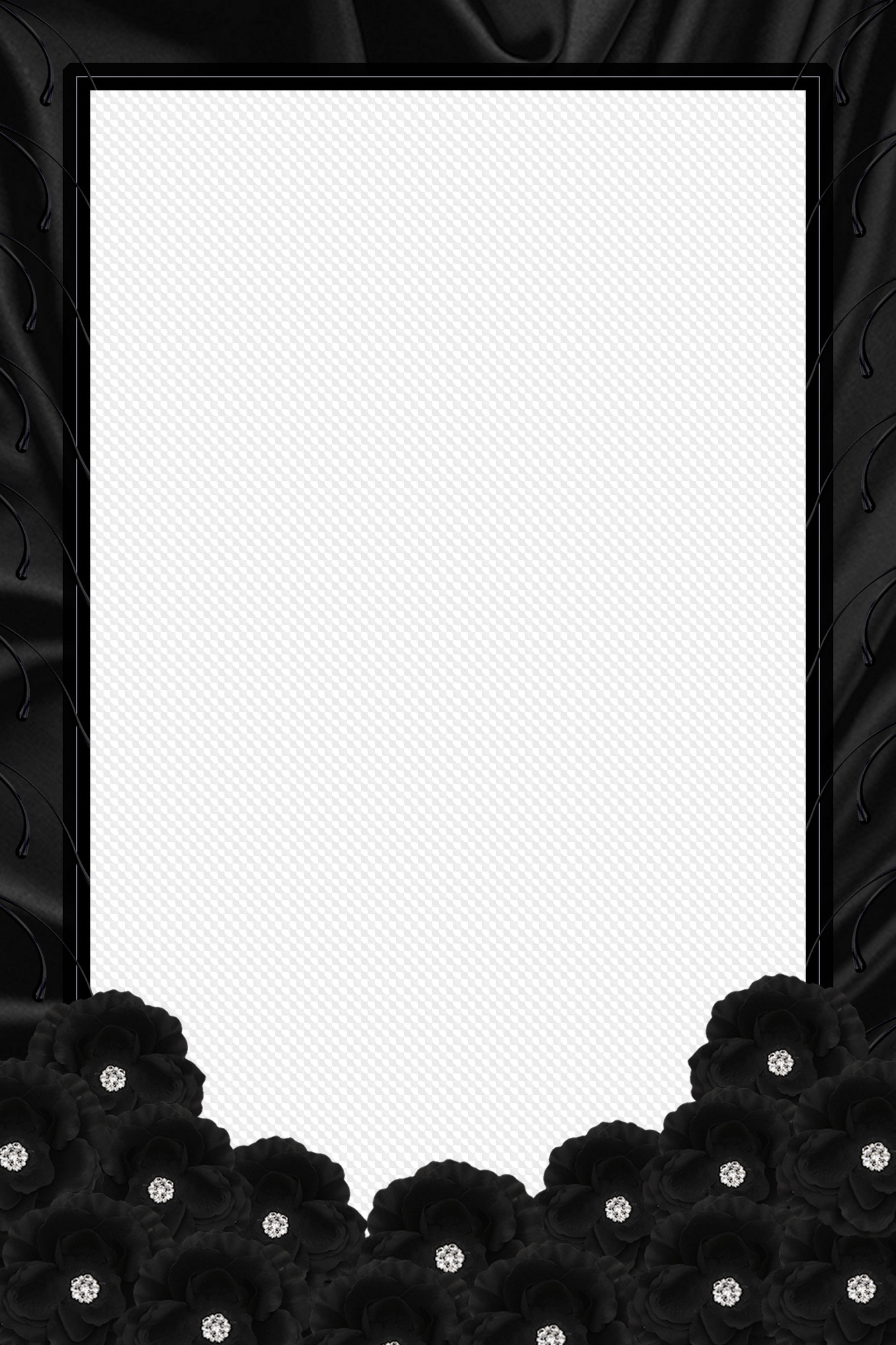 Frame - Black Roses
